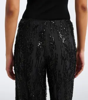 Staud Jayden Embellished Wide-leg Pants