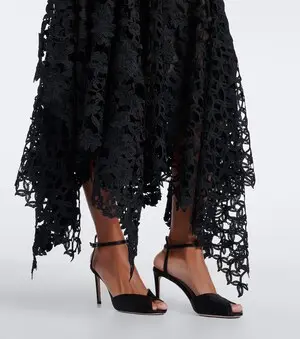 Oscar De La Renta Lace Asymmetric Gown