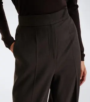 Max Mara Pleated Camel Hair Wide-leg Pants