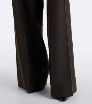 Max Mara Pleated Camel Hair Wide-leg Pants