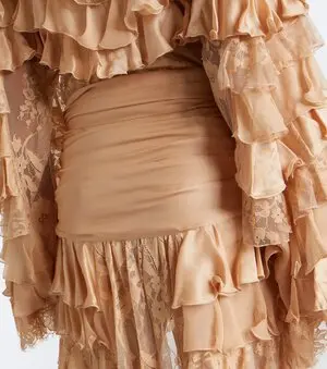 Zimmermann Valiant Ruffled Silk Chiffon Wide-leg Pants