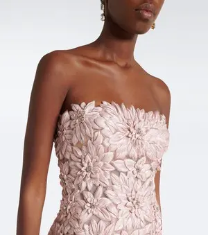 Costarellos Gisella Embellished Satin And Tulle Gown