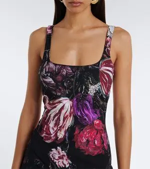 Roberto Cavalli Floral Midi Dress