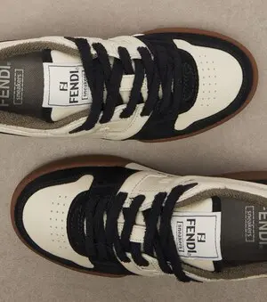 Fendi Match Leather Sneakers
