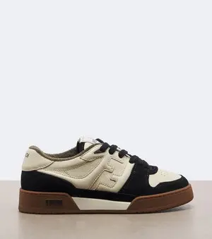 Fendi Match Leather Sneakers