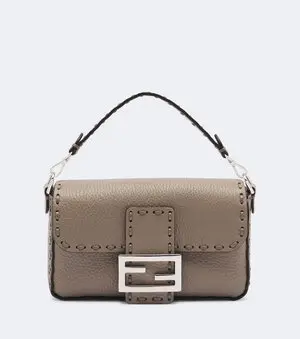Fendi Baguette® Mini Leather Top-handle Bag - Beige