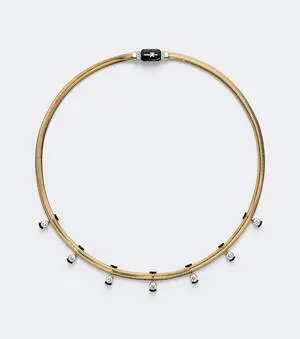Nikos Koulis Feelings 18kt And Enamel Necklace With Diamonds - Gold
