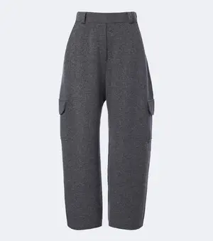 LISA YANG Azaria Cashmere Barrel-leg Pants - Grey