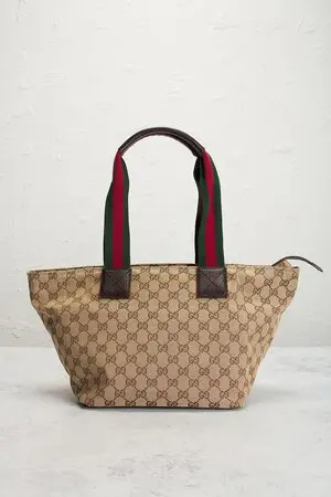 Gucci Web Bucket Tote Bag