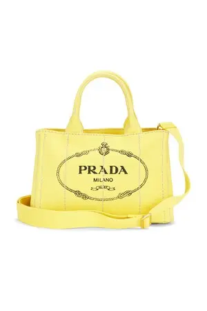 Prada Canapa Tote Bag - Yellow