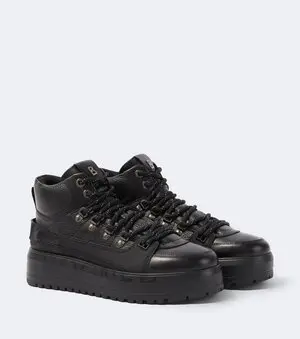 Bogner Antwerp Leather Lace-up Boots - Black