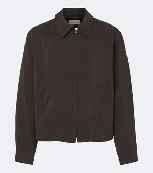 LEMAIRE Silk-blend Blouson Jacket - Brown