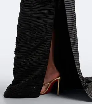 MARMAR HALIM Pleated Satin Bustier Gown