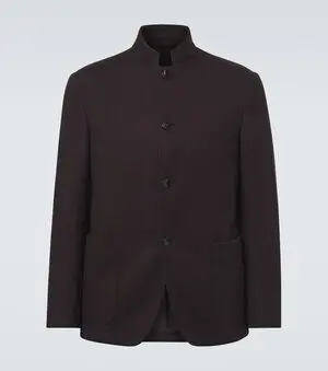 Agnona Wool And Cashmere Jacket - Brown
