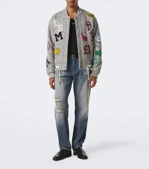 Dolce & Gabbana Patch-appliqué Cotton Varsity Jacket