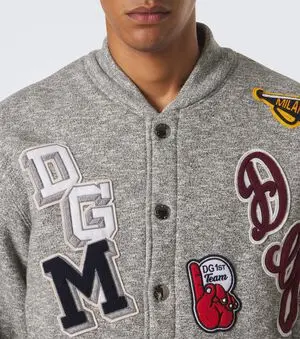 Dolce & Gabbana Patch-appliqué Cotton Varsity Jacket