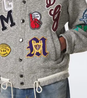 Dolce & Gabbana Patch-appliqué Cotton Varsity Jacket