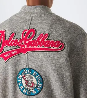 Dolce & Gabbana Patch-appliqué Cotton Varsity Jacket