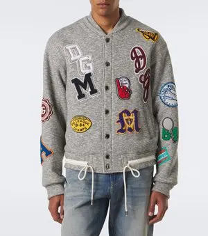 Dolce & Gabbana Patch-appliqué Cotton Varsity Jacket