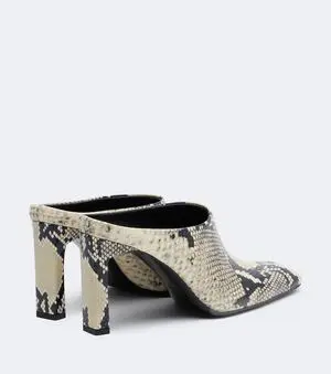 TOTEME Snake-effect Leather Mules