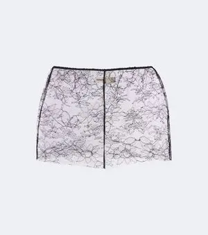 Khaite Tilly Sheer Lace Shorts - Black
