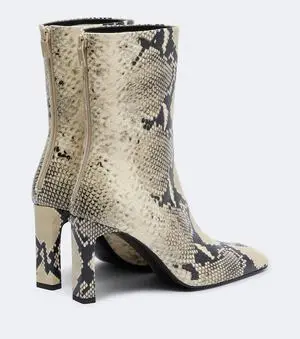 TOTEME Snake-effect Leather Ankle Boots