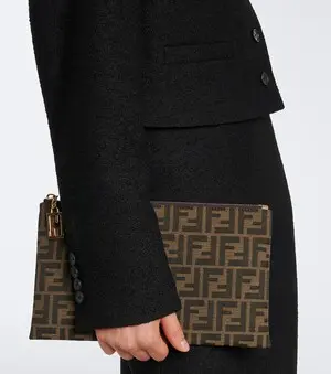 Fendi Tube Medium Ff Zucca Pouch