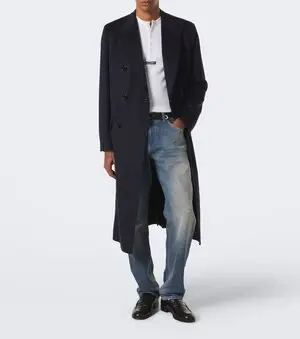 Dolce & Gabbana Double-breasted Virgin Wool Crêpe Coat