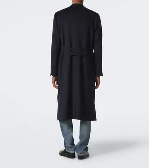 Dolce & Gabbana Double-breasted Virgin Wool Crêpe Coat