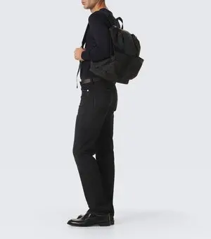Fendi Strike Ff Zucca Leather-trimmed Backpack