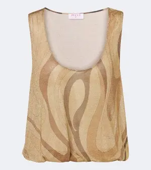 Emilio Pucci Marmo Lurex® Voile Top - Gold