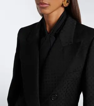 Nina Ricci Jacquard Wool-blend Double-breasted Blazer