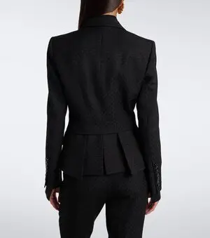 Nina Ricci Jacquard Wool-blend Double-breasted Blazer