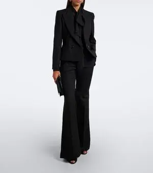 Nina Ricci Jacquard Wool-blend Double-breasted Blazer