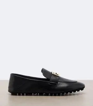 Fendi Tube Leather Driving Shoes