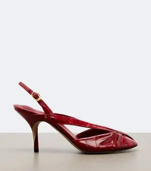 Jacquemus Poisson Leather Peep-toe Pumps