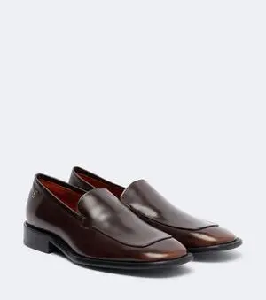 Acne Studios Bassel Leather Loafers - Brown