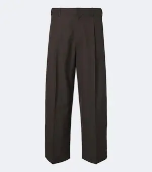 LEMAIRE Pleated Straight Pants - Green