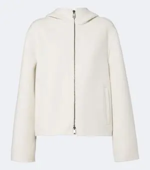 Fendi Hooded Wool And Silk Jacket - White