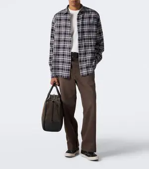 A.PRESSE Checked Cotton And Silk Twill Shirt
