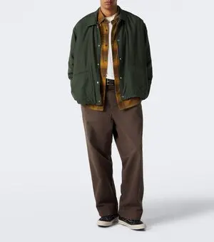 A.PRESSE Checked Cotton And Silk Twill Shirt - Yellow