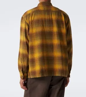 A.PRESSE Checked Cotton And Silk Twill Shirt - Yellow