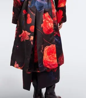 Dries Van Noten Floral Belted Coat