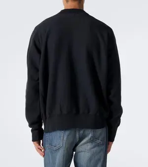 A.PRESSE Cotton Zip-up Sweater - Black