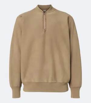A.PRESSE Cotton Zip-up Sweater - Brown
