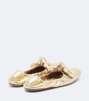Zimmermann Carousel Metallic Leather Ballet Flats
