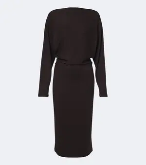 Vince Draped Sweater Dress - Brown