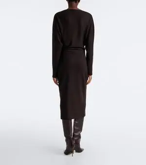 Vince Draped Sweater Dress - Brown