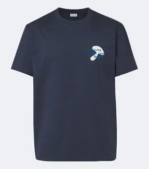 Loewe X Cosima Von Bonin Logo Cotton Jersey T-shirt - Blue