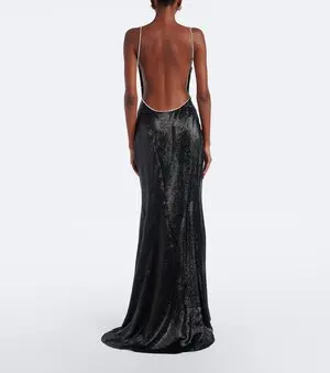 TOM FORD Embellished Silk-blend Gown